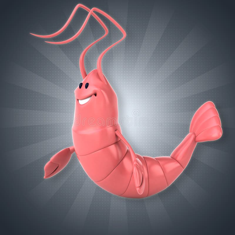 Fun shrimp stock illustration. Illustration of object - 77897895