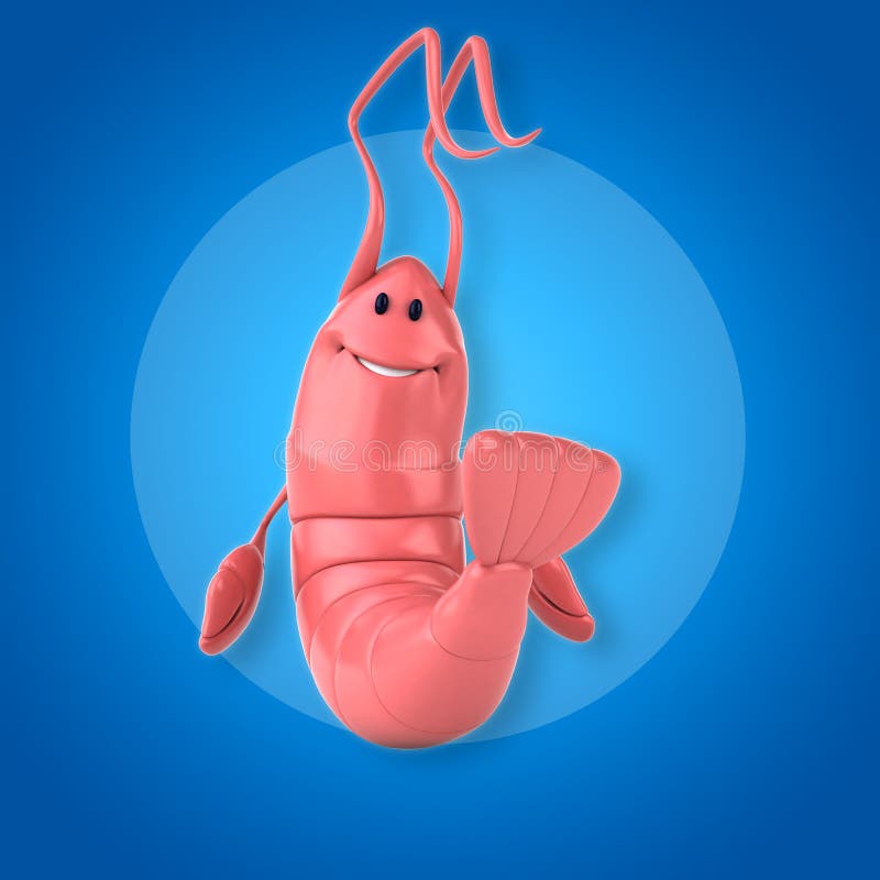 Fun shrimp stock illustration. Illustration of protein - 77897945