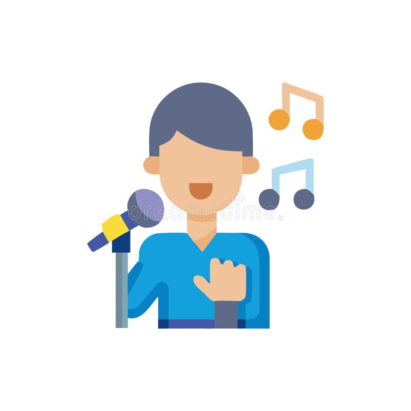 Fun Singer Icon for Joyful Themes Stock Image - Illustration of ball ...