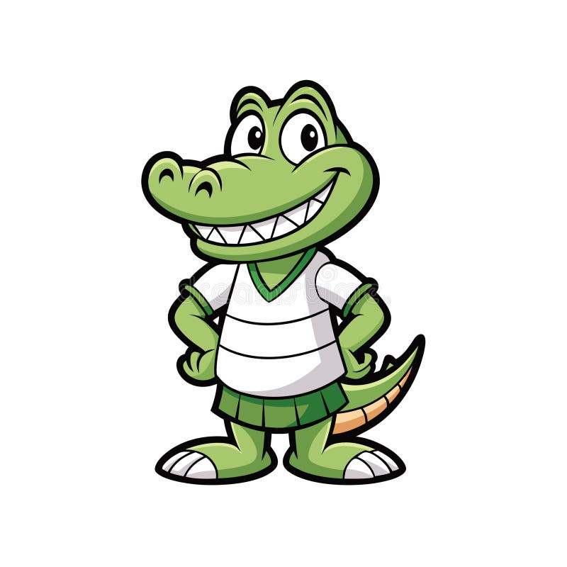 Fun Sketchy Alligator Character Design Stock Illustration ...