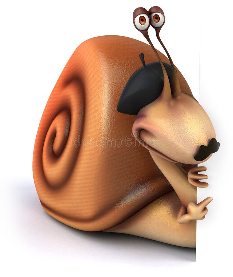 Fun snail stock illustration. Illustration of moving - 28362584