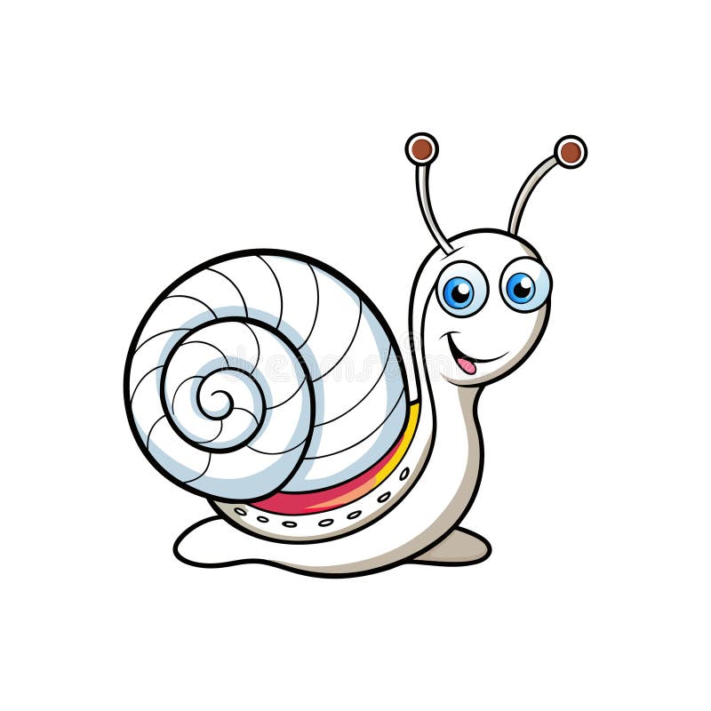 Fun Snail Coloring Activity for Kids Stock Illustration - Illustration ...