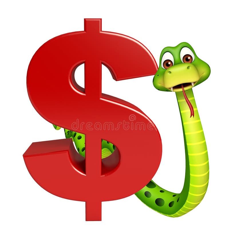 US Dollar snake in bamboo stock illustration. Illustration of income ...