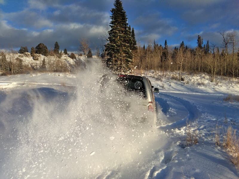 Fun in the snow stock photo. Image of snow, drift, offroad - 142728234