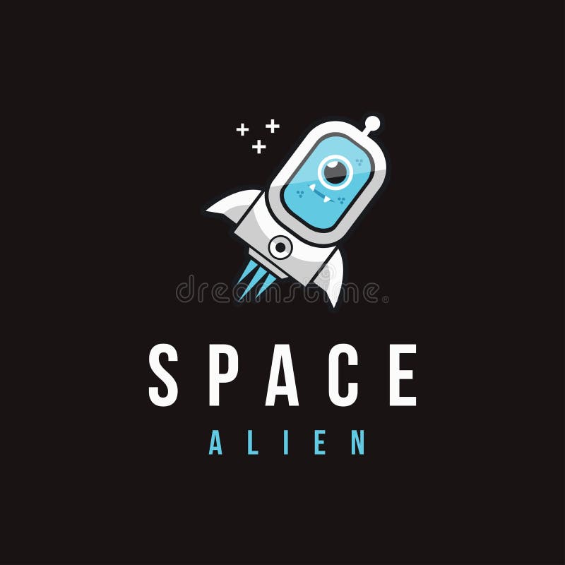 Fun Space Alien Spaceship Logo Icon Stock Vector - Illustration of ...