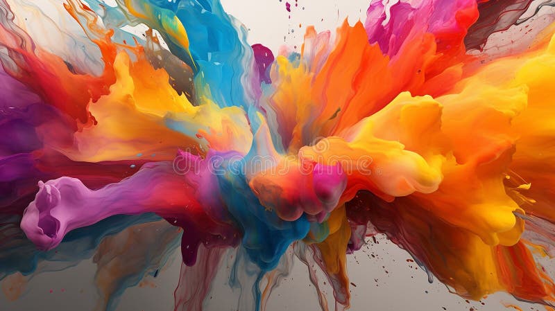 Abstract Colorful Art Piece, Created Using Ai Generative. Stock ...