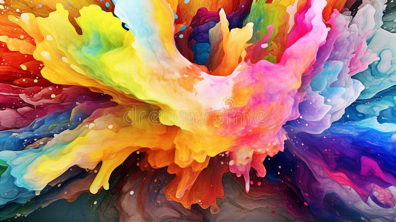 Abstract Colorful Art Piece, Created Using Ai Generative. Stock ...