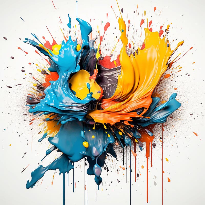 Abstract Colorful Art Piece, Created Using Ai Generative. Stock ...