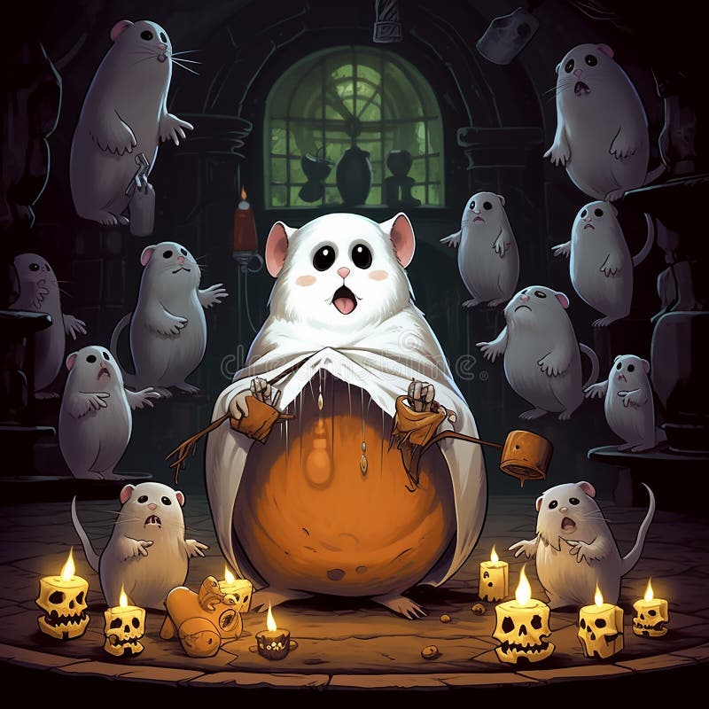 Ghostly Seen with Haunting Hamsters All about. Created Using Ai ...