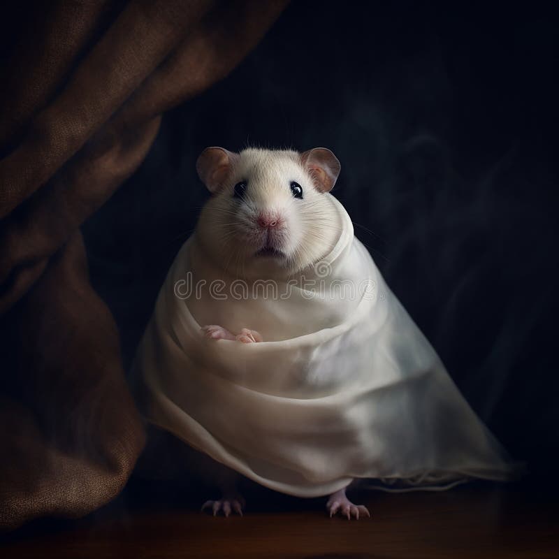 Ghostly Seen with Haunting Hamsters All about. Created Using Ai Generative. Stock Illustration ...