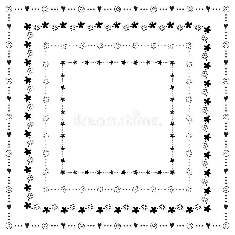 Fun square frames stock vector. Illustration of decoration - 108920239