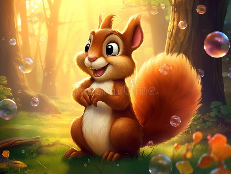 Fun Squirrel Made with Generative AI Illustration Stock Illustration ...