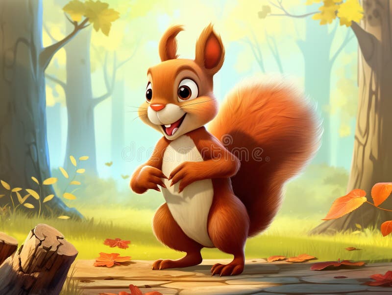 Fun Squirrel Made with Generative AI Illustration Stock Illustration ...