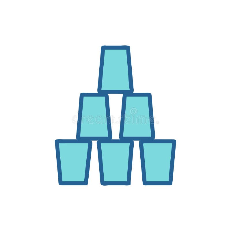 Fun Stacking Cups Icon for Early Learning Stock Photo - Illustration of ...