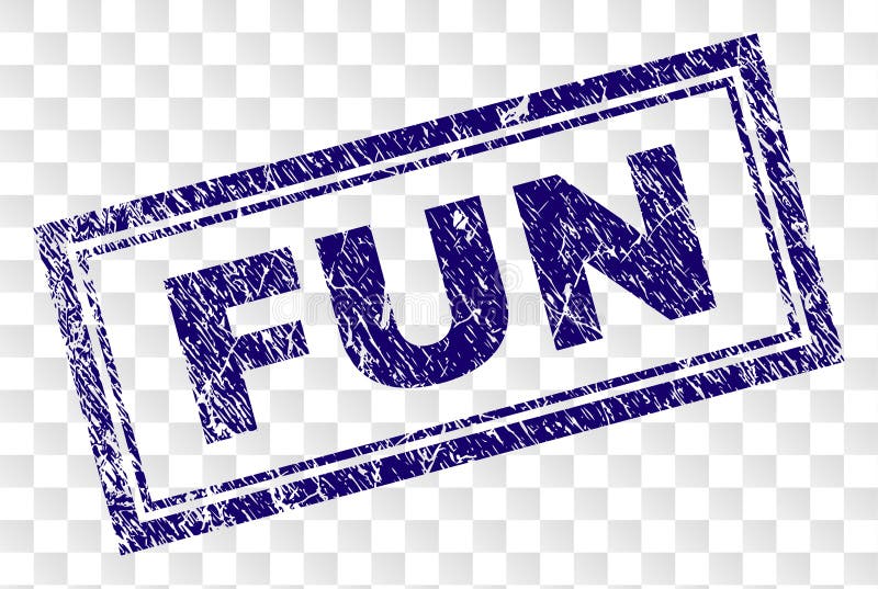 Grunge FUN Rectangle Stamp stock vector. Illustration of blue - 138691694