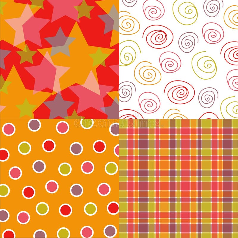 Geometric Funny Seamless Patterns Stock Vector - Illustration of design ...