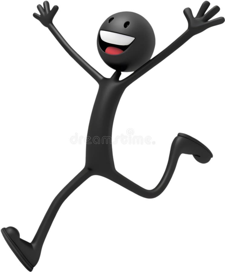 Fun Stick Figure Design with Playful Pose. Stock Illustration ...