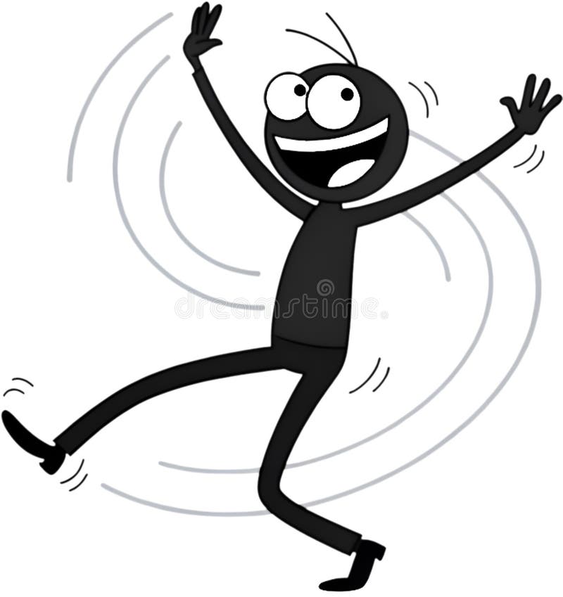 Fun Stick Figure Design with Playful Pose. Stock Illustration ...