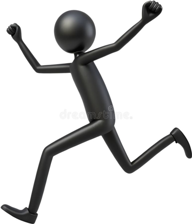 Fun Stick Figure Design with Playful Pose. Stock Illustration ...