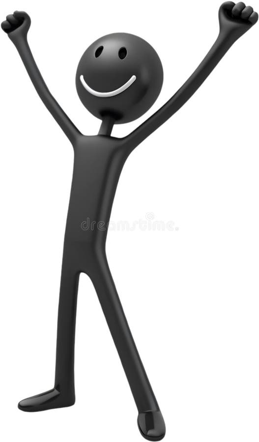 Fun Stick Figure Design with Playful Pose. Stock Illustration ...