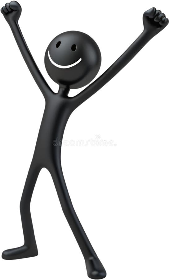 Fun Stick Figure Design with Playful Pose. Stock Image - Illustration ...