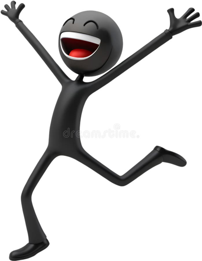 Fun Stick Figure Design with Playful Pose. Stock Illustration ...