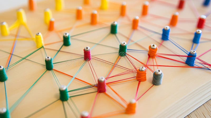 A Fun String Art Workshop with Wooden Boards, Nails, and Colorful Stock ...