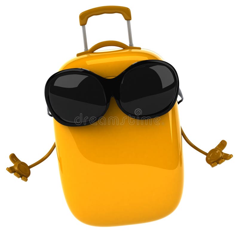 Fun suitcase stock illustration. Illustration of sack - 46092282