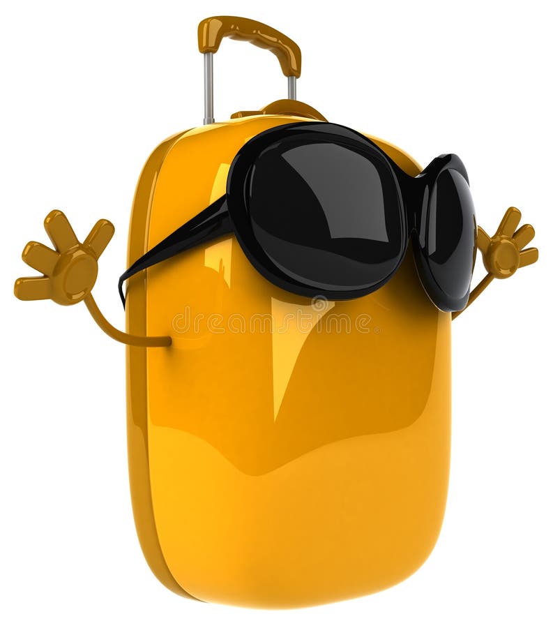 Fun suitcase stock illustration. Illustration of baggage - 55514211