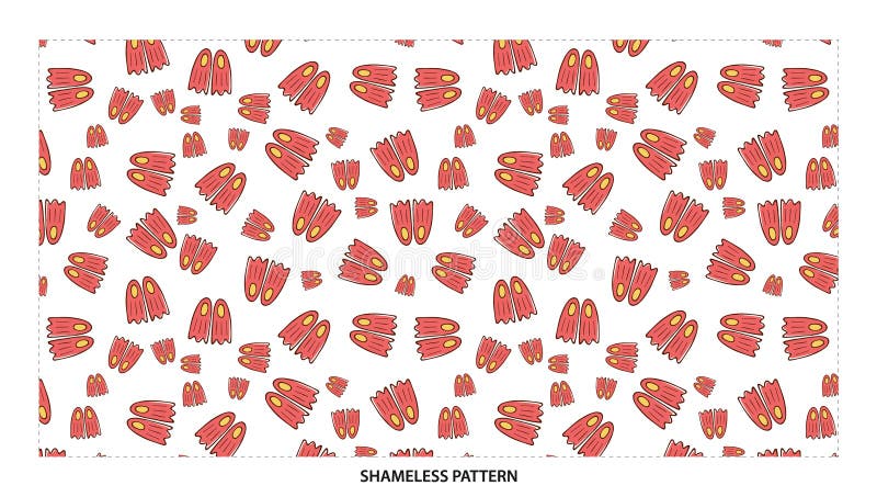 Playful Red and Yellow Flippers Simple Seamless Pattern Stock Vector ...