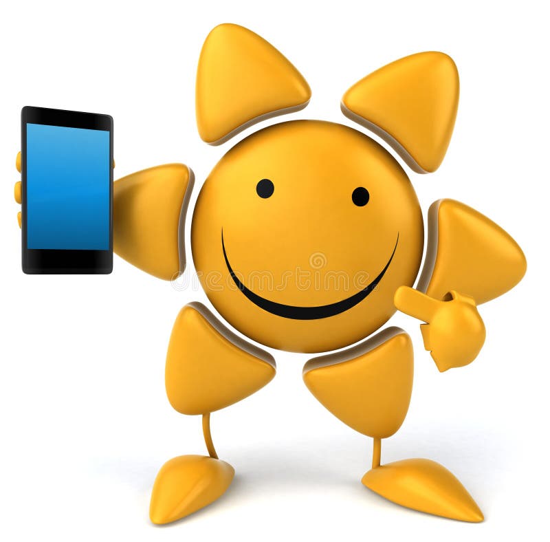 Fun sun stock illustration. Illustration of cartoon, yellow - 43906903