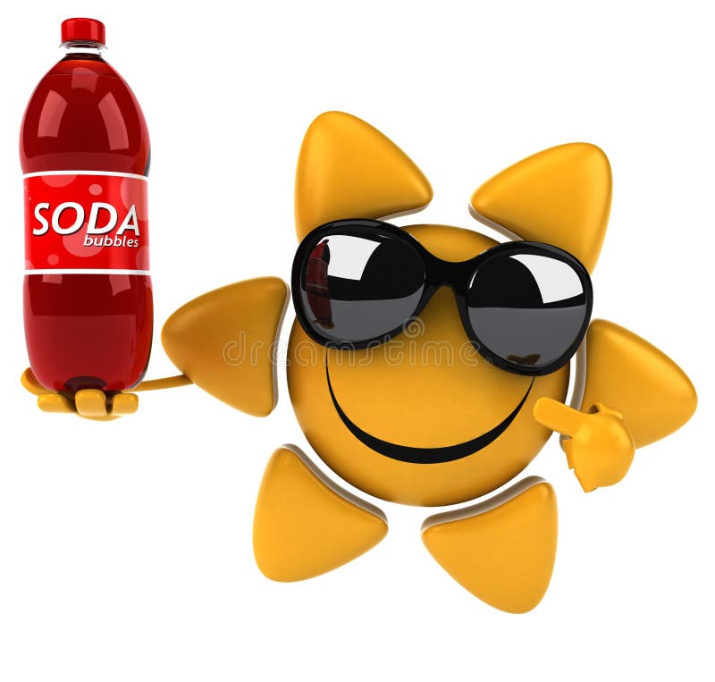 Fun sun stock illustration. Illustration of soda, season - 54037926