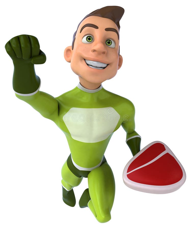 Fun superhero stock illustration. Illustration of protein - 50840501