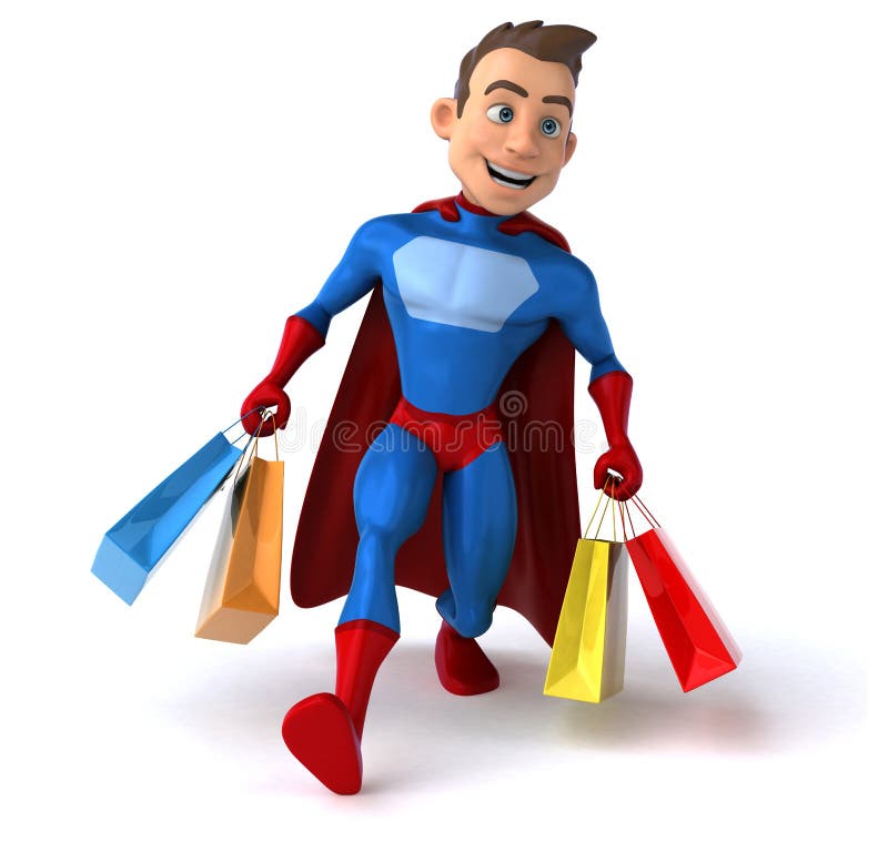 Fun superhero stock illustration. Illustration of sale - 55547058