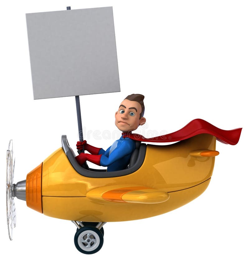 Fun superhero stock illustration. Illustration of aerial - 60040840