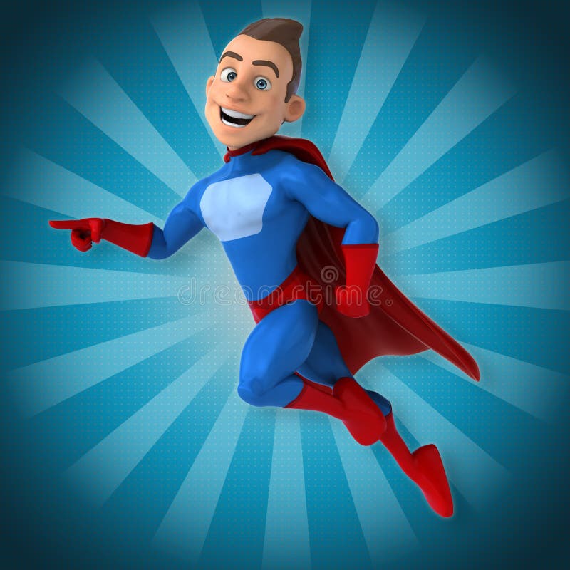 Fun superhero stock illustration. Illustration of human - 68464838