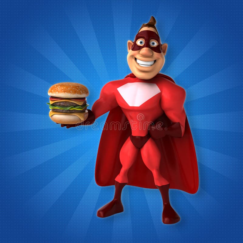 Fun superhero stock illustration. Illustration of cartoon - 76178505