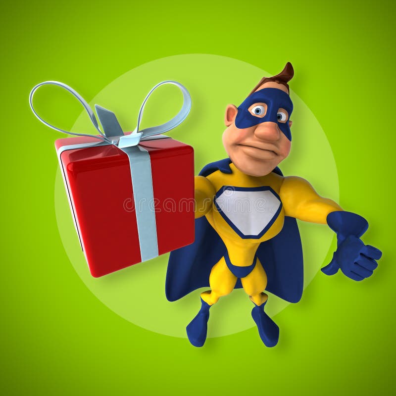 Fun superhero stock illustration. Illustration of macho - 76179745