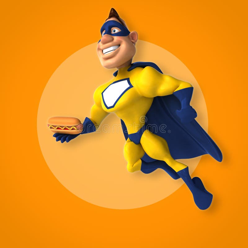 Fun superhero stock illustration. Illustration of people - 76179900