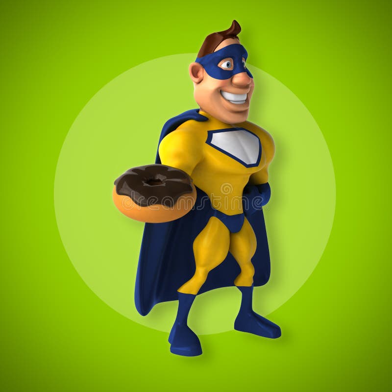 Fun superhero stock illustration. Illustration of build - 76179982