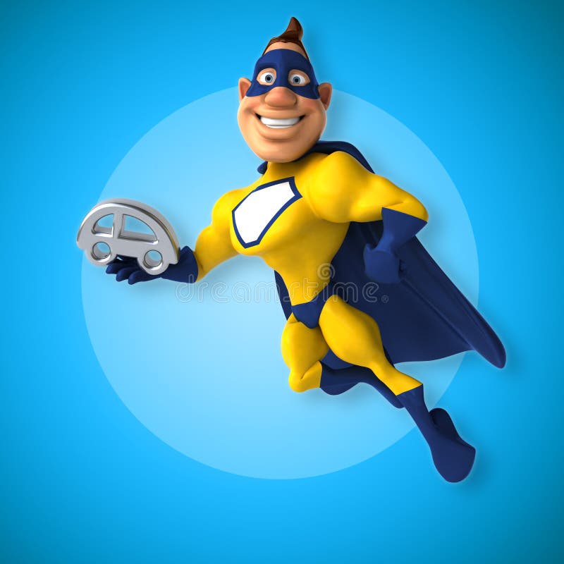 Fun superhero stock illustration. Illustration of speed - 76180432