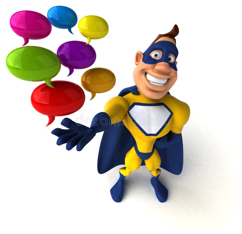 Fun superhero stock illustration. Illustration of bubble - 76638154