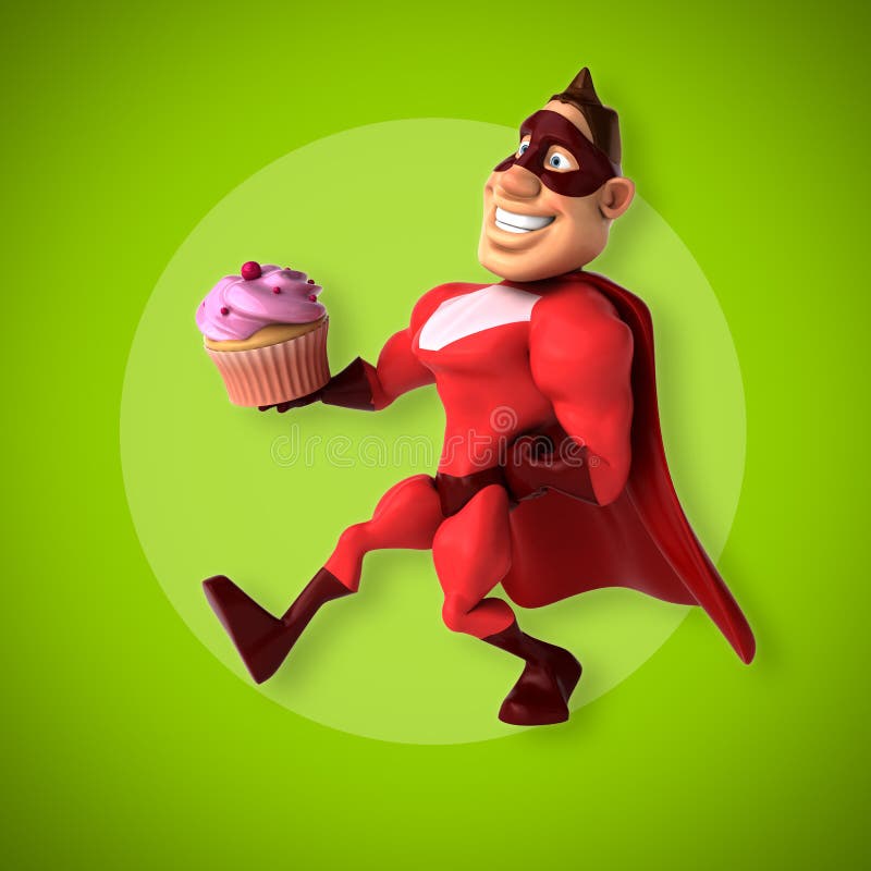 Fun superhero stock illustration. Illustration of hero - 77529523