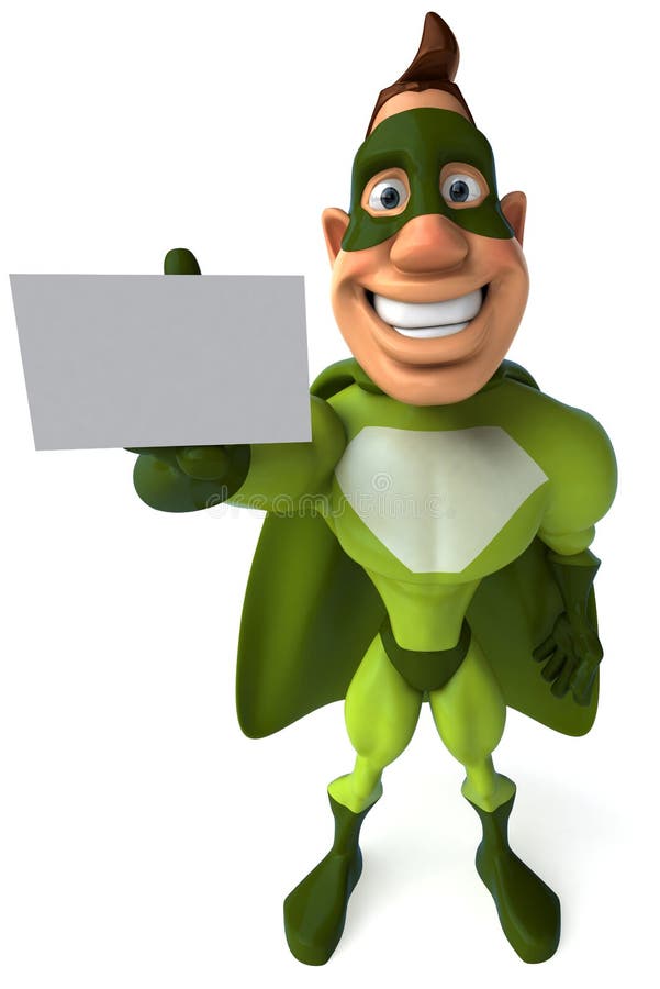 Green Superhero stock illustration. Illustration of strength - 28495286