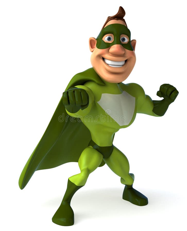 Green Superhero stock illustration. Illustration of strength - 28495286