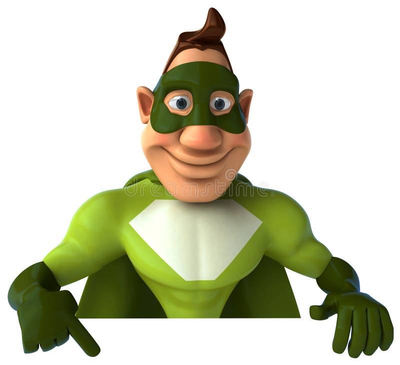 Green Superhero stock illustration. Illustration of power - 29908800