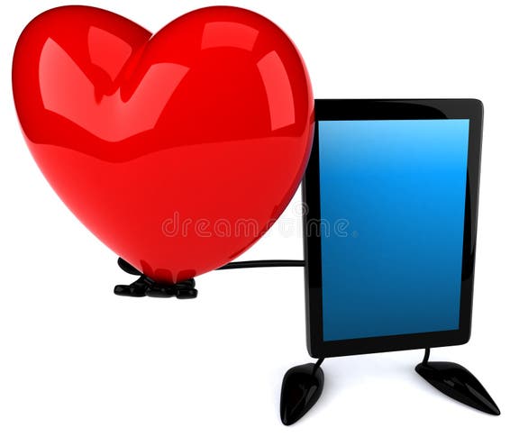 Fun tablet stock illustration. Illustration of multimedia - 45831385