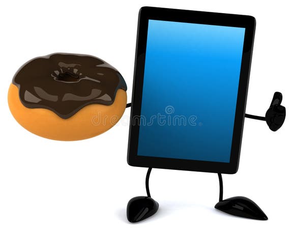 Fun tablet stock illustration. Illustration of touchscreen - 46334941