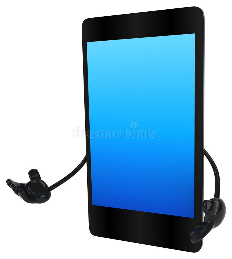 Fun tablet stock illustration. Illustration of computer - 46905402