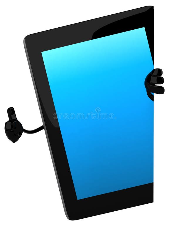 Fun tablet stock illustration. Illustration of technology - 47619596